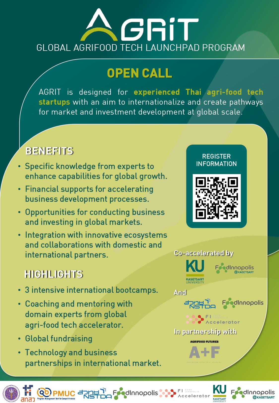 โครงการ “AGRIT” แพลตฟอร์มการยกระดับและเร่งรัดพัฒนาธุรกิจสตาร์ทอัพ ด้าน ...