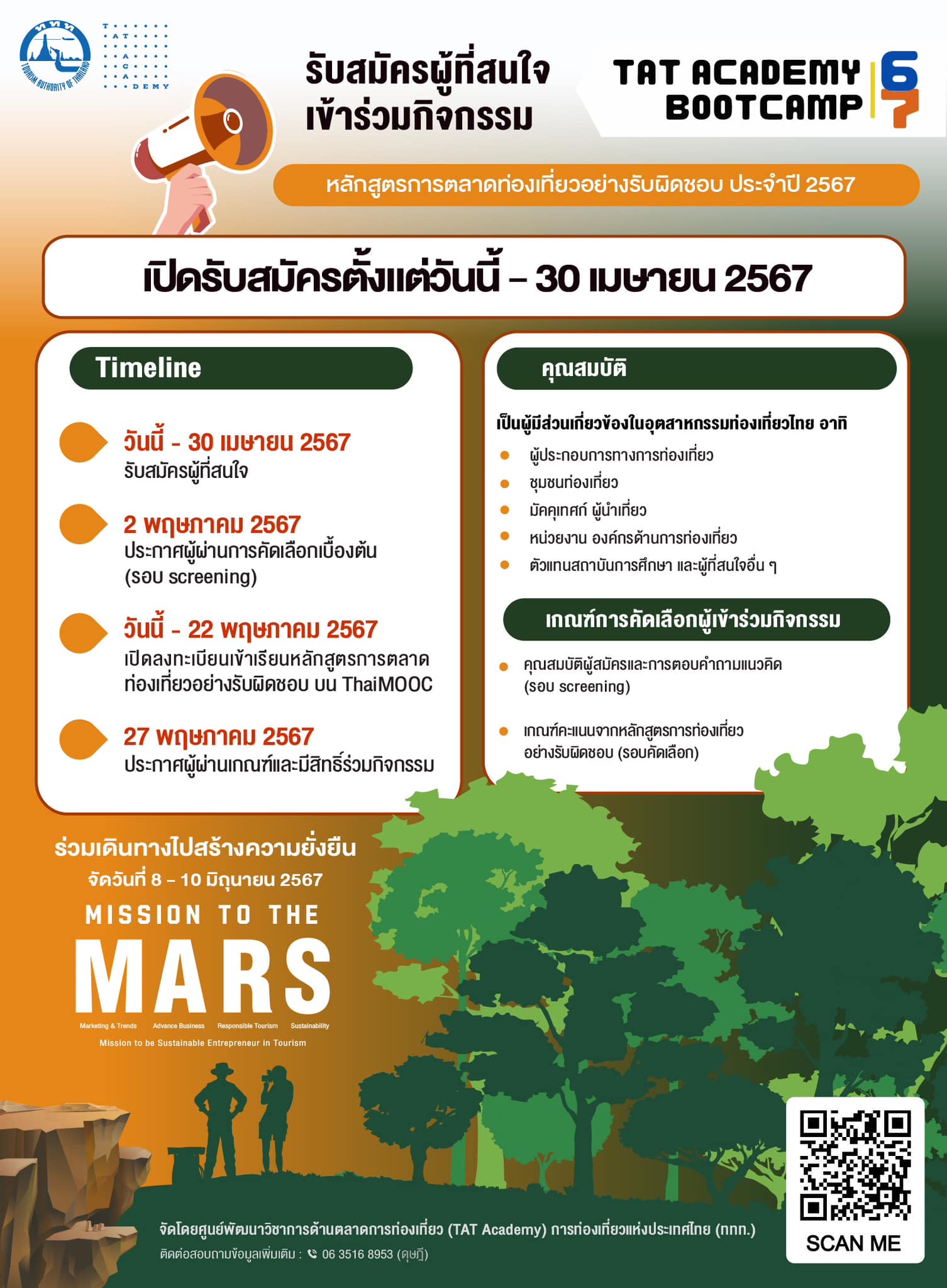 กิจกรรม TAT Academy Bootcamp 67: Mission to the MARS โดย การท่องเที่ยว ...